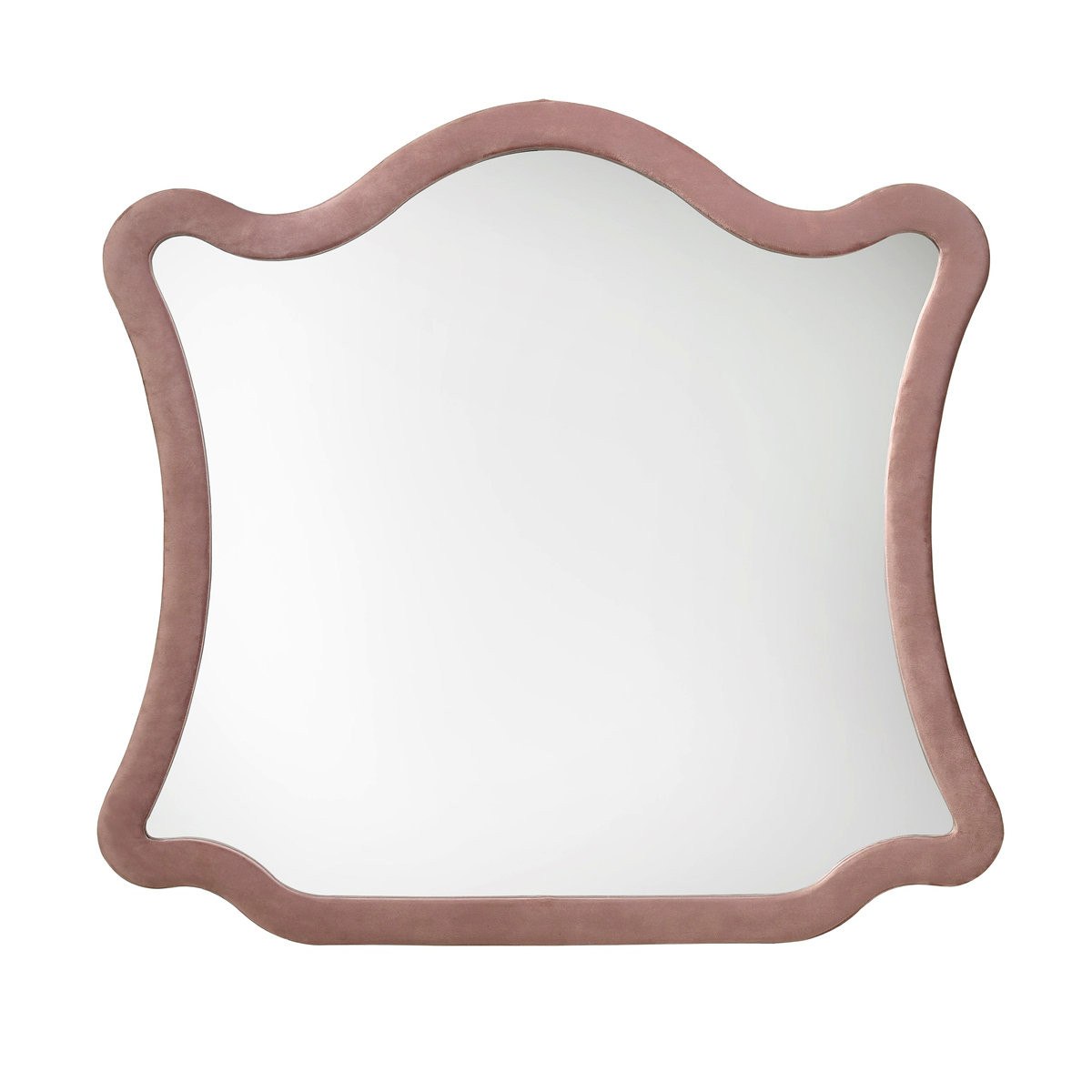 Gracie Oaks Tanesa Salonia Mirror, Pink Velvet Bd01185 | Wayfair