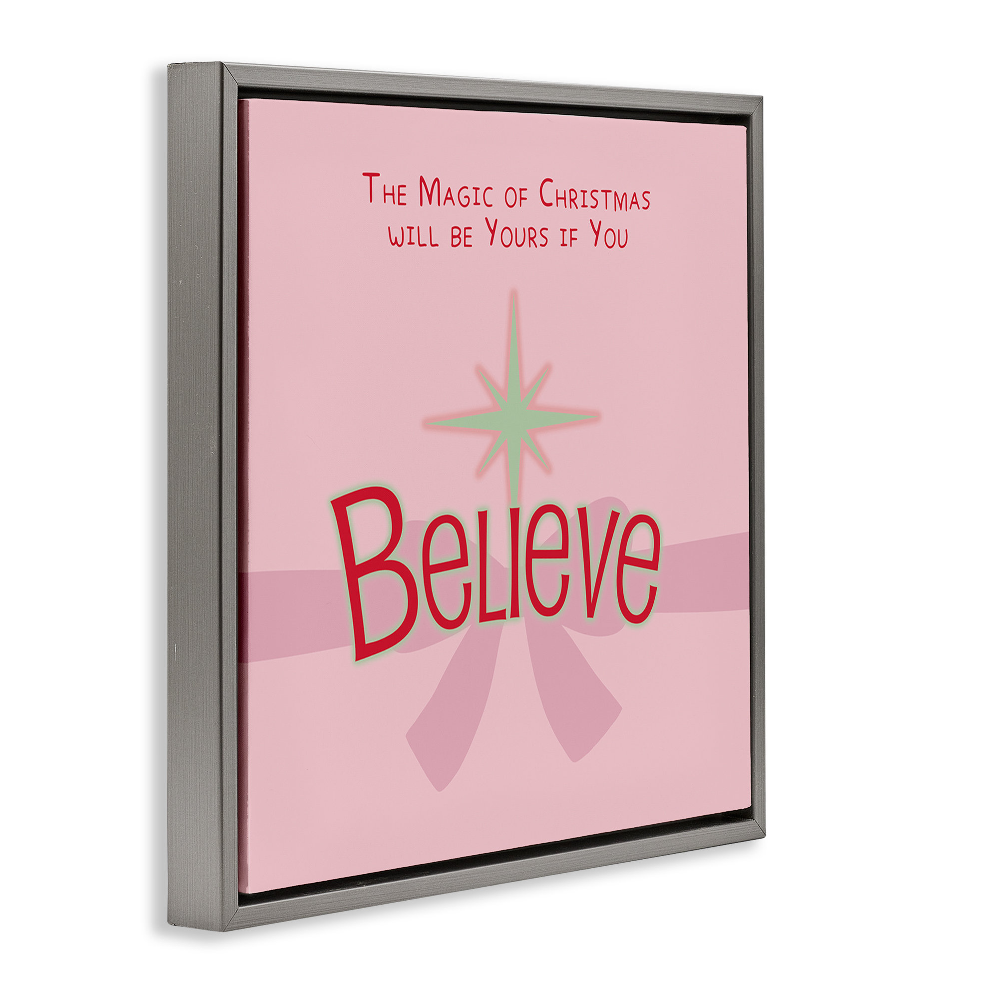 Red Barrel Studio® Magic Of Christmas Believe Floating Frame, design by ...
