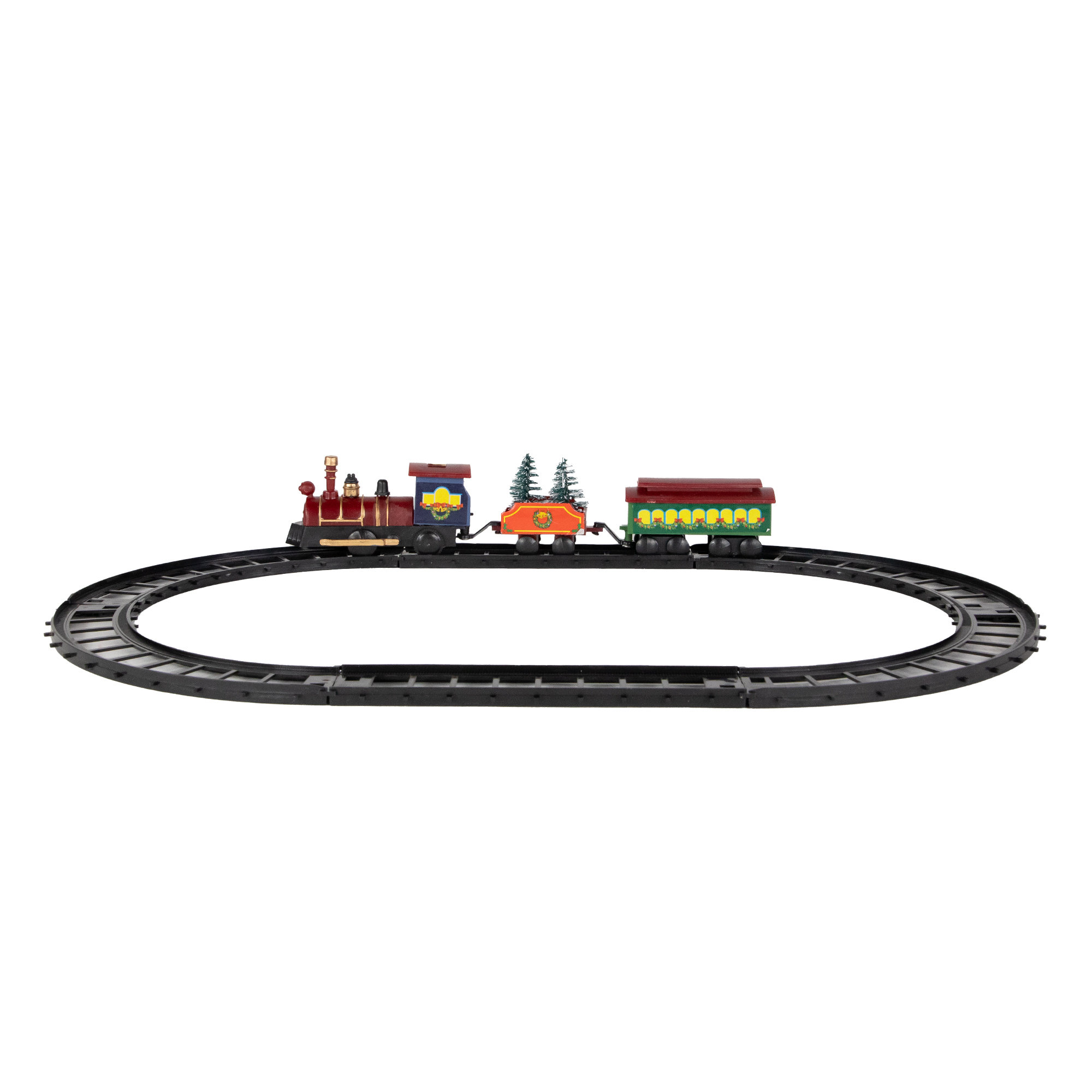 Northlight Seasonal Animated Christmas Train Set Carrying Frosted Pine ...