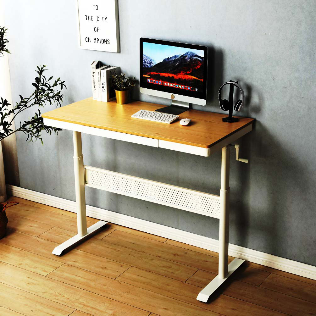 Latitude Run® (Maple Tabletop) Standing Desk With Metal Drawer 48 X 24 ...