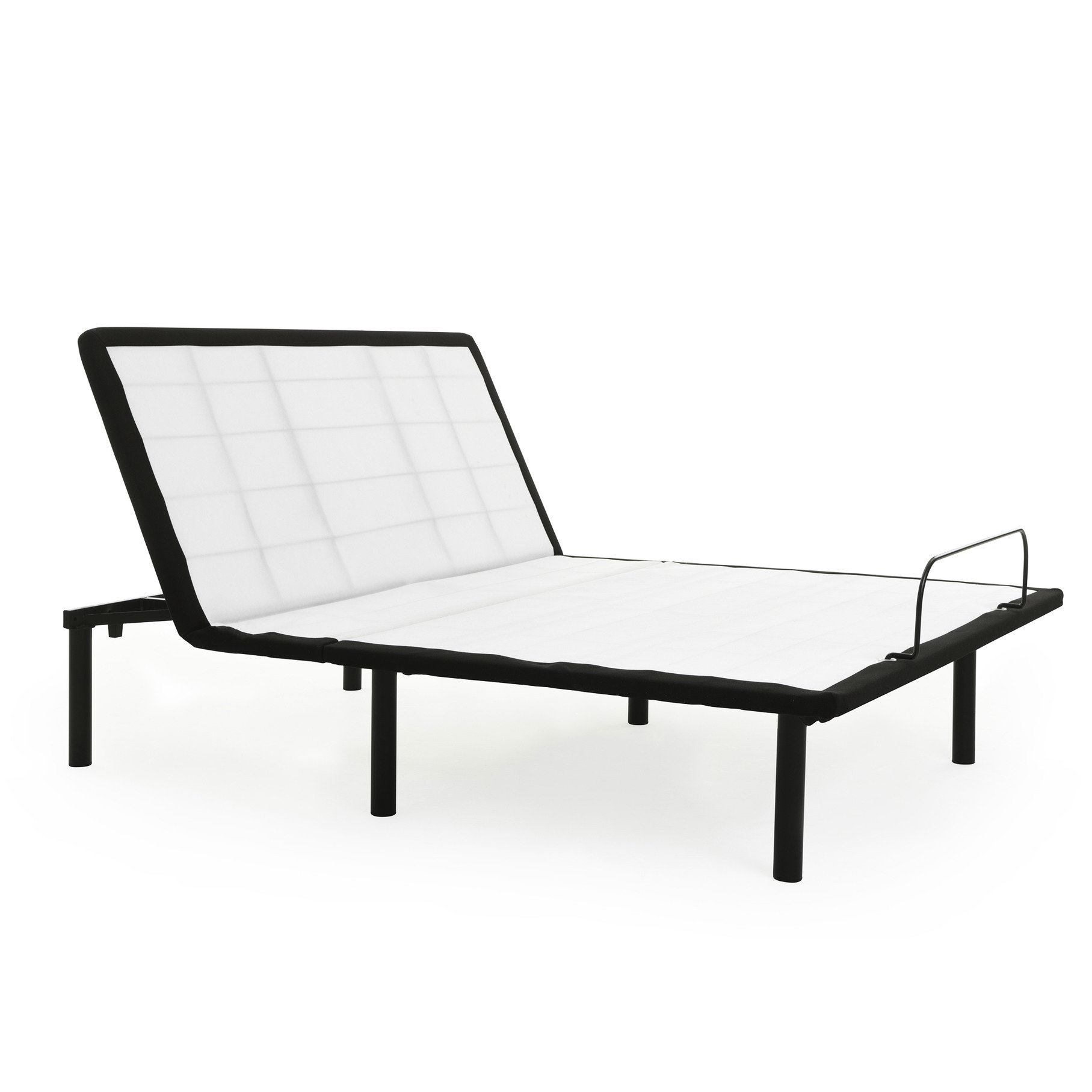 Ivy Bronx Adjustable Base Bed In Grey Metal, Head Up Feature With Wired ...