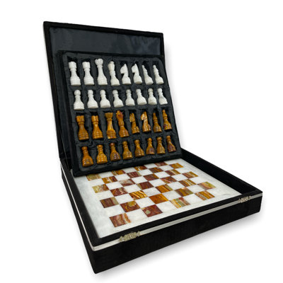 Marble Cultures 16" Handmade Marble Chess Set - Large Size Luxury ...