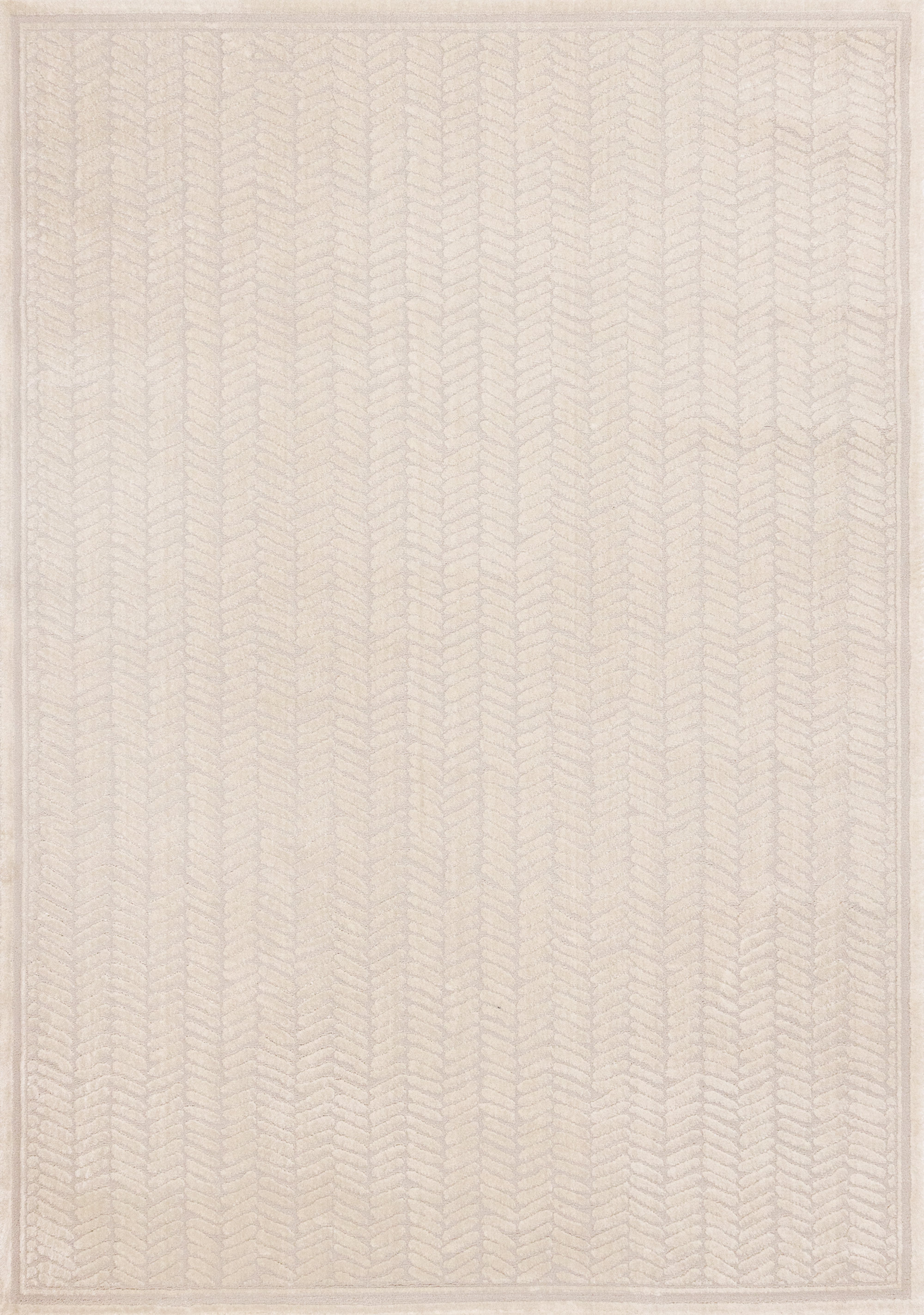 Latitude Run® Dimassino Textured Chevron Neutral Cream Indoor Area Rug ...