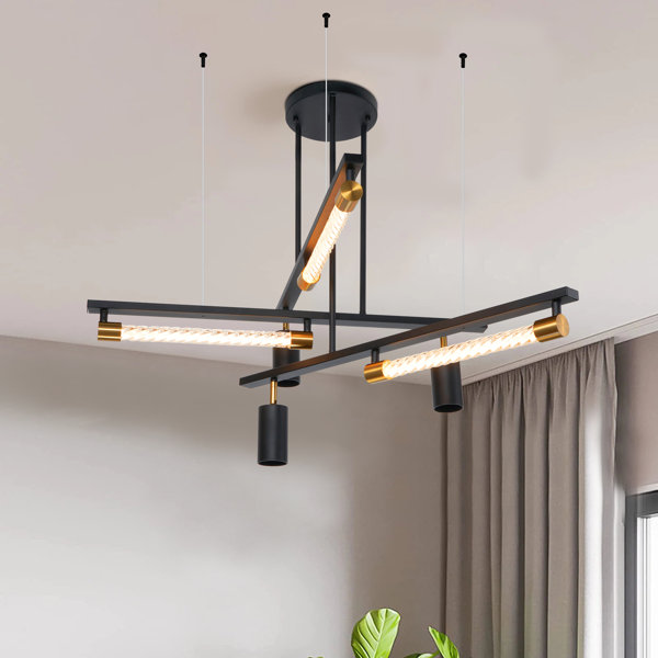 Ivy Bronx Helam 3 - Light Dimmable LED Modern Linear Chandelier ...