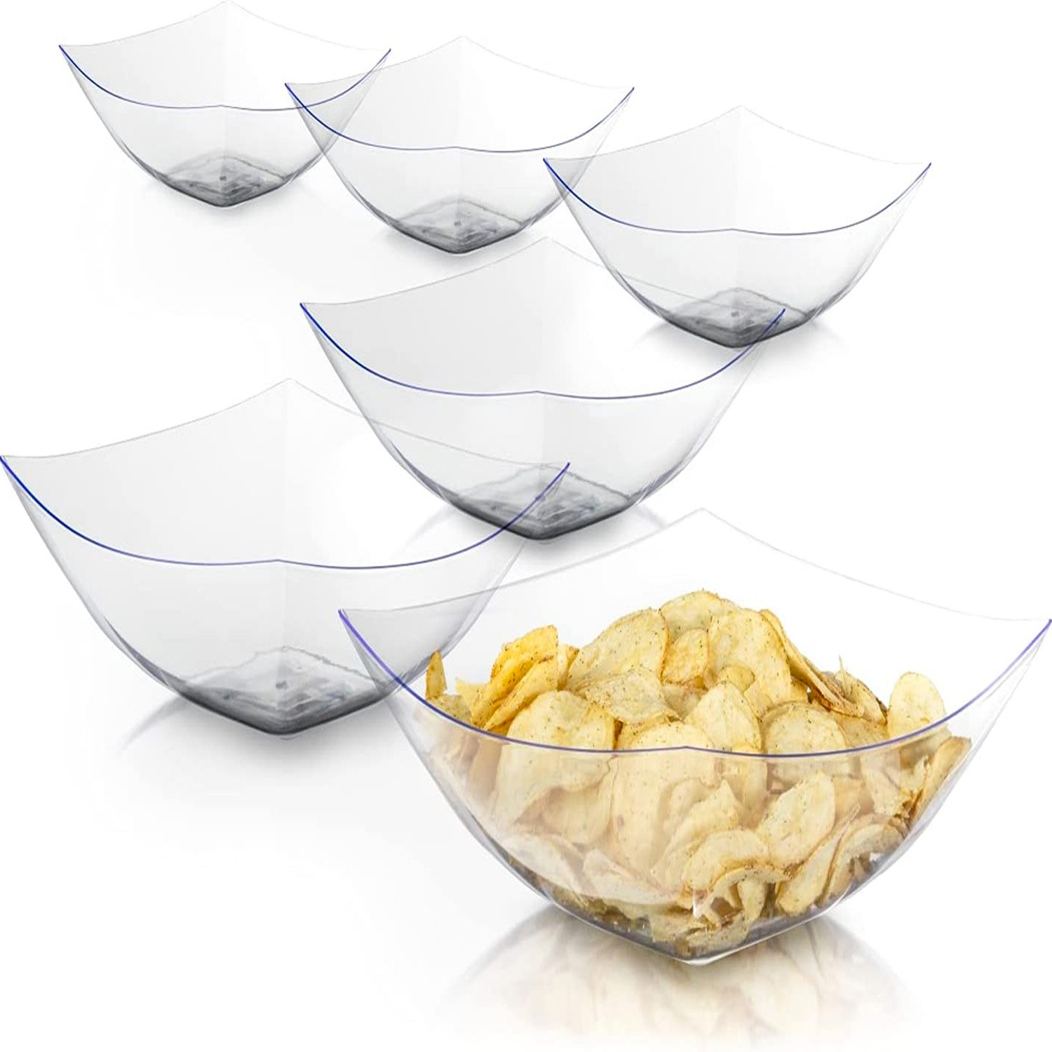 Orren Ellis Rath Rectangular Plastic Serving Bowl - 64Oz- Set Of 12 ...