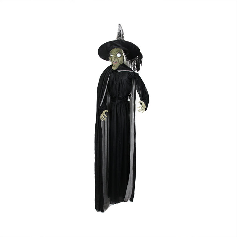 Northlight 6' LED Lighted Standing Wicked Witch with Cape Halloween ...