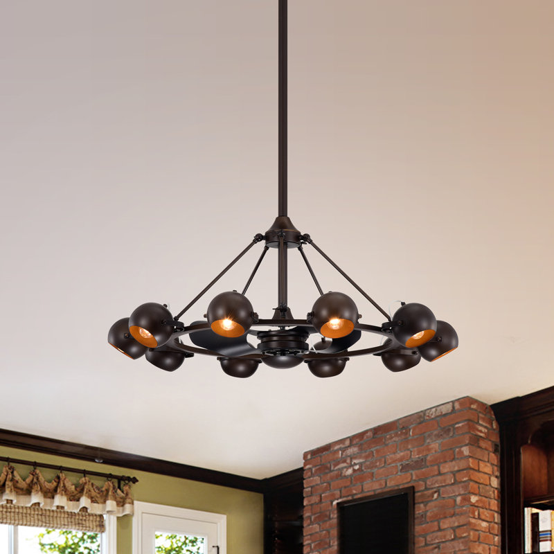 17 Stories 39" Mccree 3 - Blade Chandelier Ceiling Fan with Remote ...