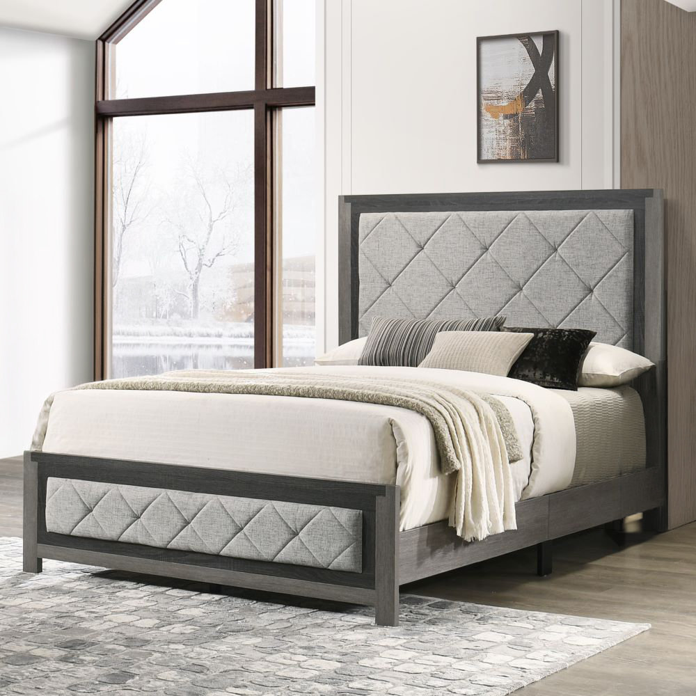 Latitude Run® Clayton Tufted Upholstered Bed with Padded Headboard ...