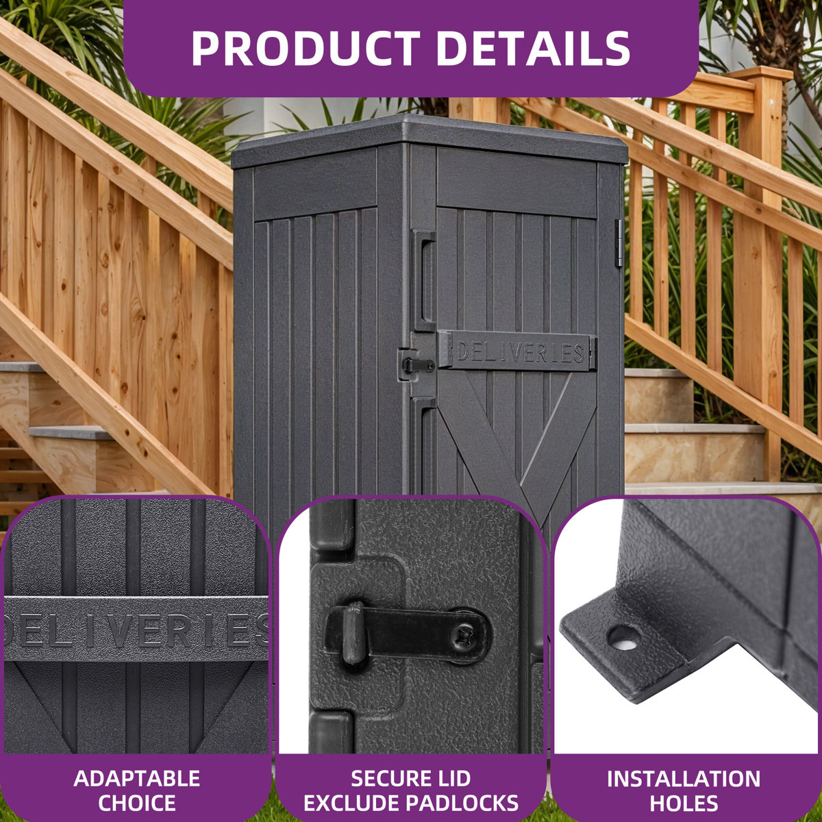 Balconera 60-Gallon Delivery Storage Box & Reviews | Wayfair