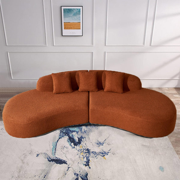 Brayden Studio® 5 Seat Modern Minimalist Couch, Curved Modular ...