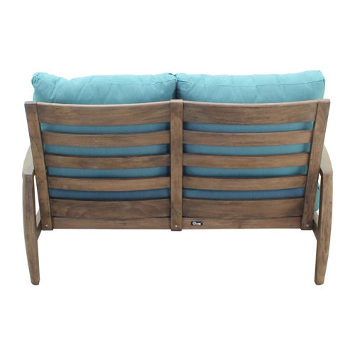 Rosecliff Heights Shivers 53.94'' Teak Outdoor Loveseat | Wayfair