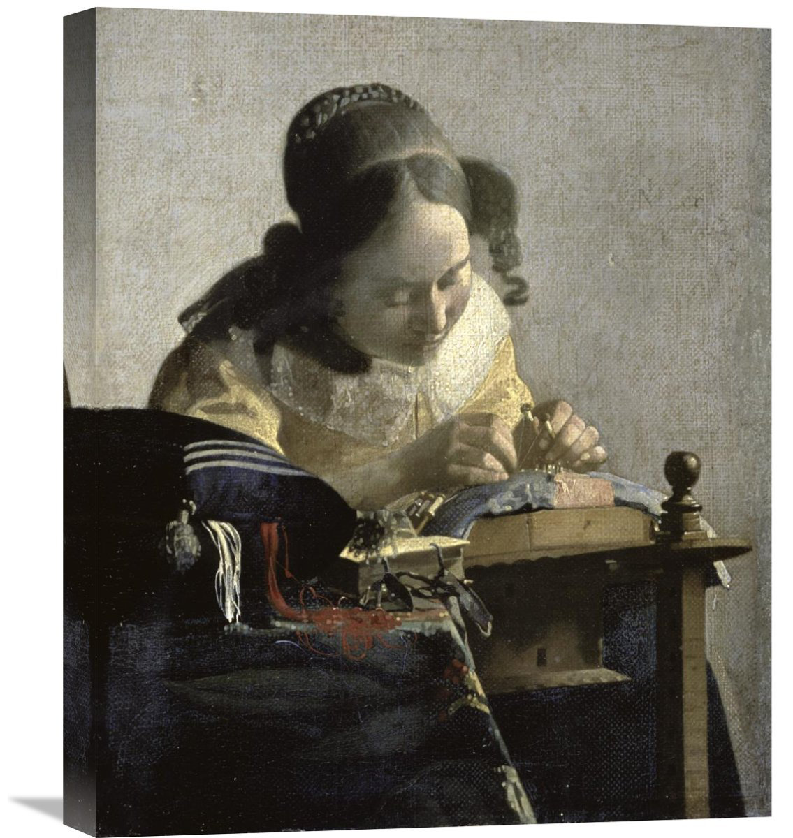 Global Gallery 'The Lacemaker' by Johannes Vermeer Painting Print on ...