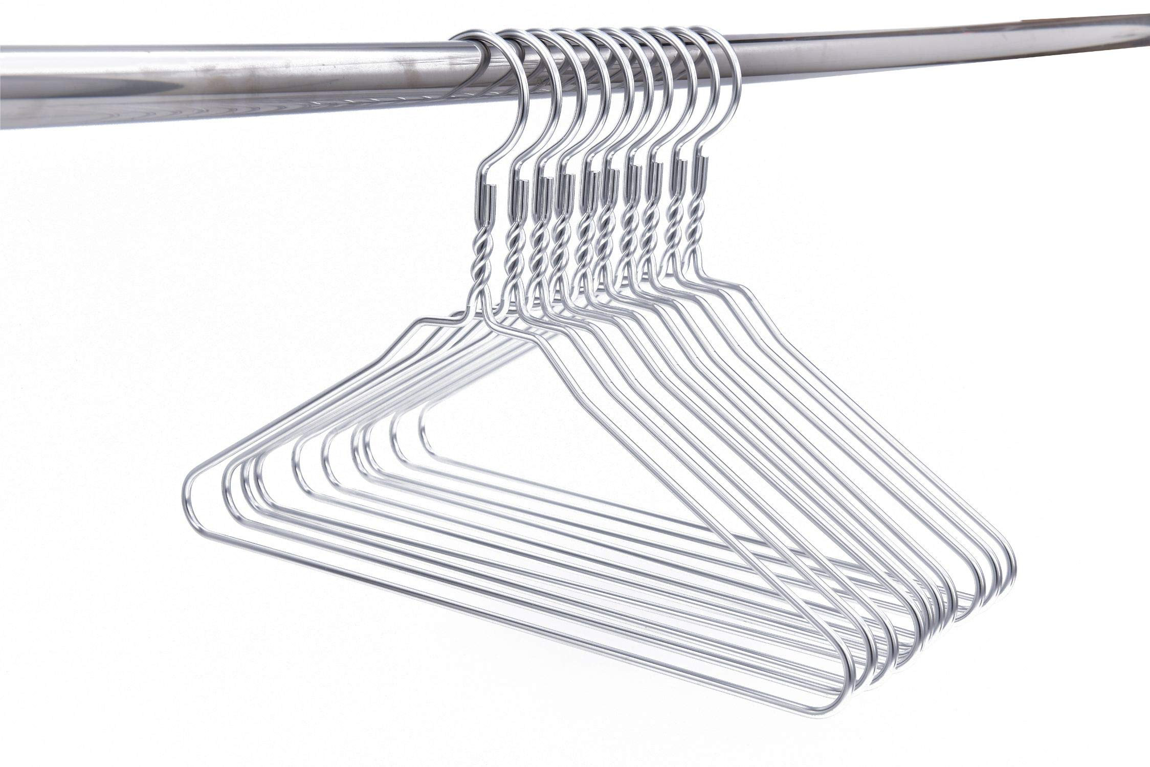 QUANMIANWANGLUO Quality Hangers Aluminum Metal Coat Hangers Heavy Duty ...