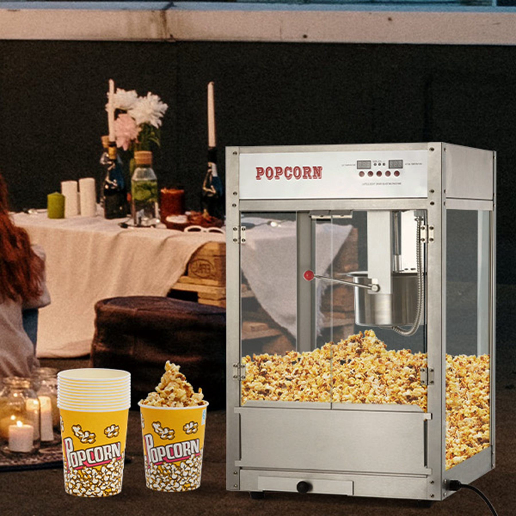 Euker 8 oz. Commercial Popcorn Machine with Digital Temp. Display | Wayfair