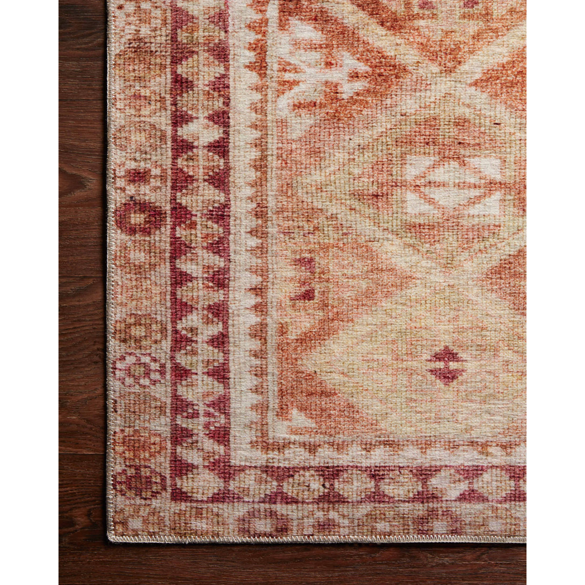 Union Rustic Iowa Park Geometric Beige/Orange Area Rug & Reviews | Wayfair