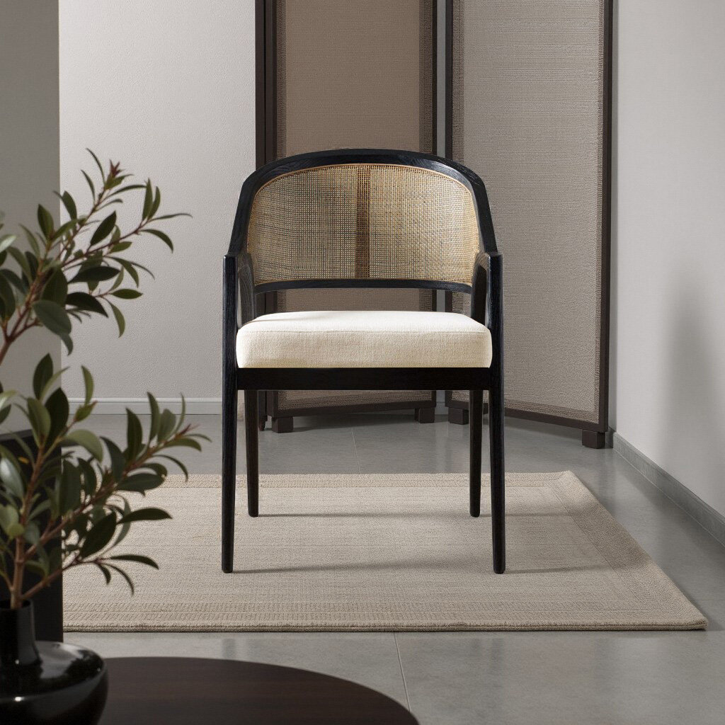 One Allium Way® Aliha 19'' H Foam Padding Upholstered Cane Back Side ...