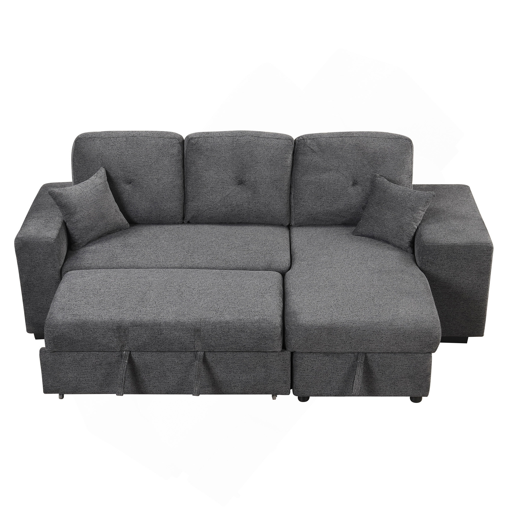 Latitude Run® Versatile Reversible Sofa Bed With Side Shelf And Storage ...