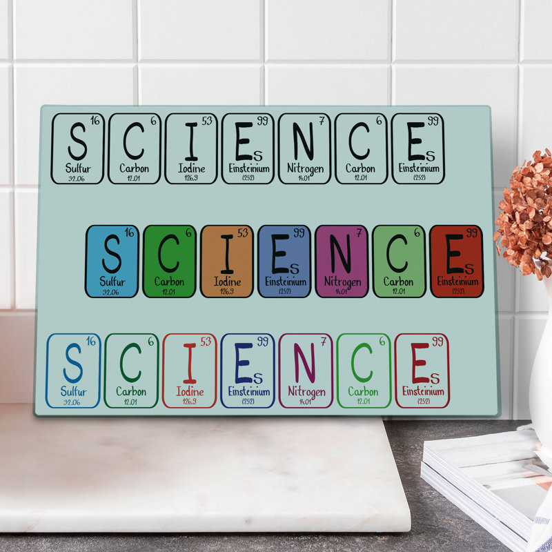 Ambesonne Periodic Table Cutting Board Large Size Science Letters ...