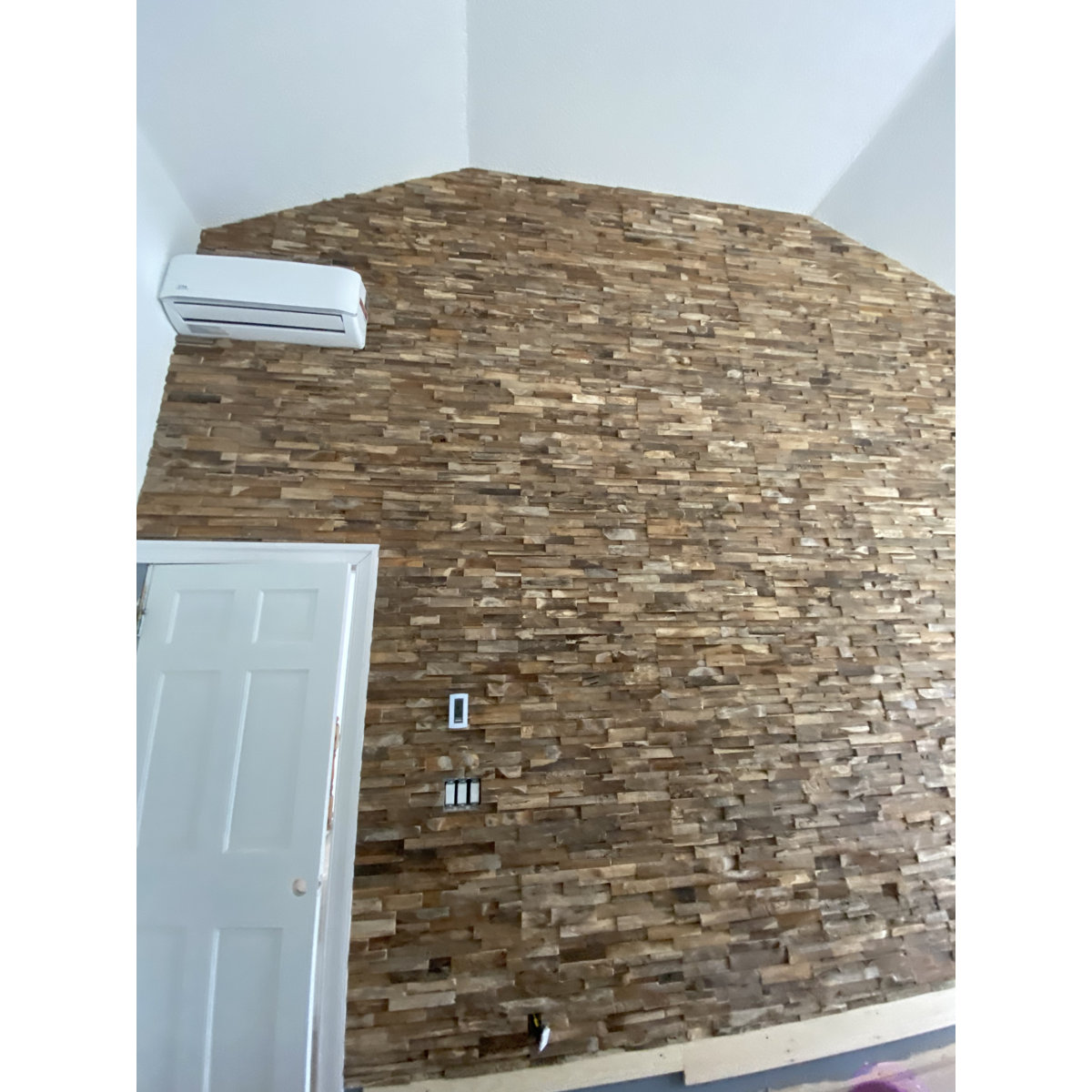 Java Creations Matrix 12" x 48" Reclaimed Engineered Wood Wall ...