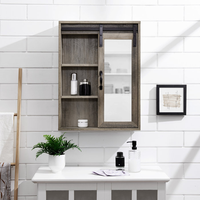 Gracie Oaks Jalia Wall Bathroom Cabinet & Reviews | Wayfair