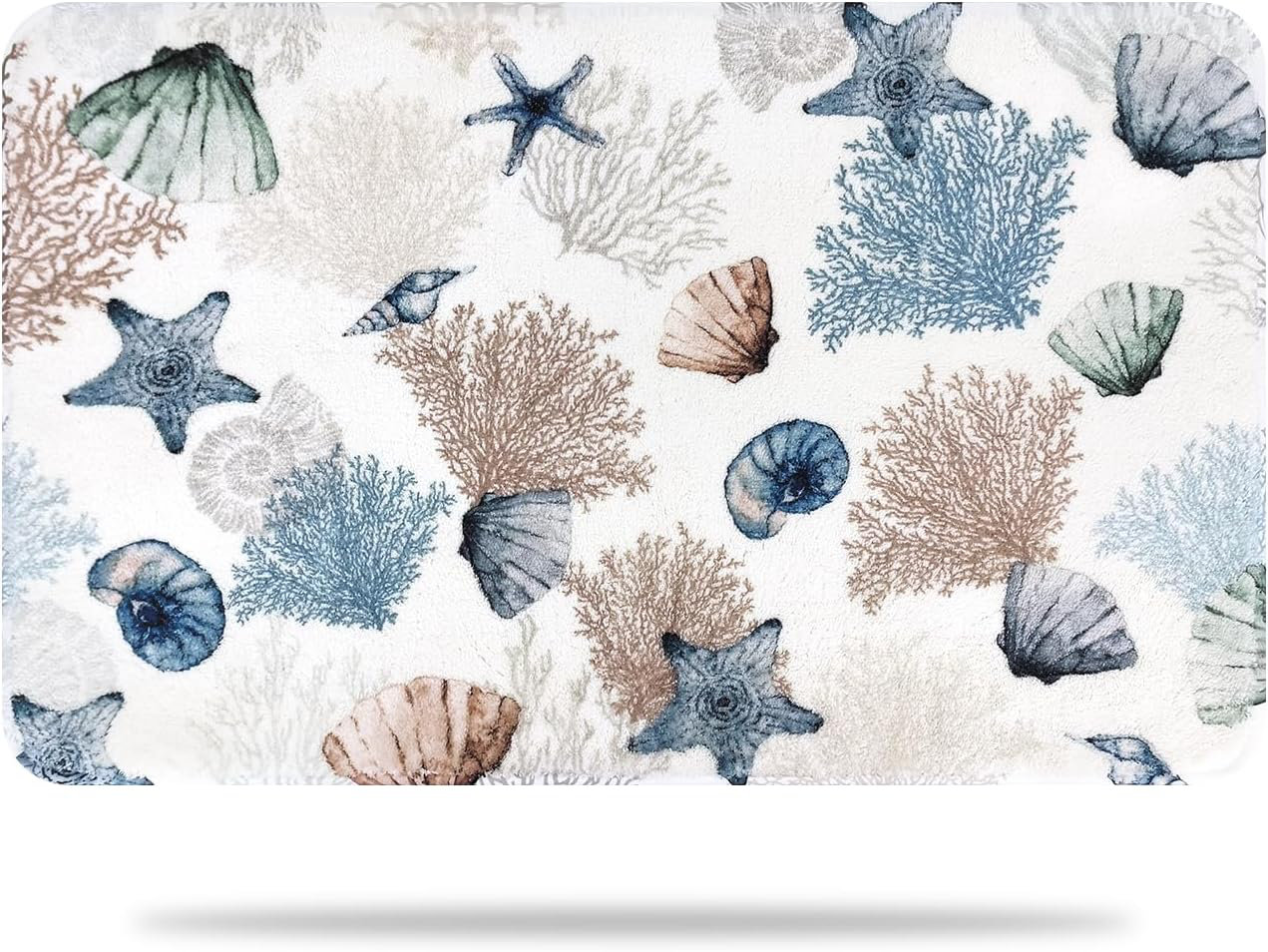 Rosecliff Heights Nautical Bath Rugs 20''X32'' Ocean Starfish Coralline ...