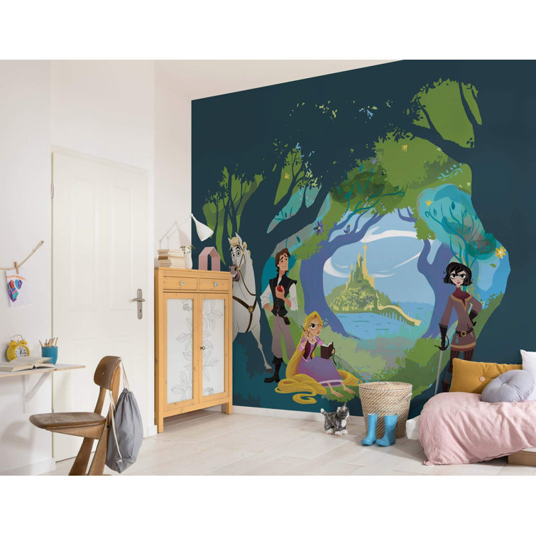 Komar Disney Tangled Rapunzel forest scenery non-woven 9.18cm x 11.48cm ...