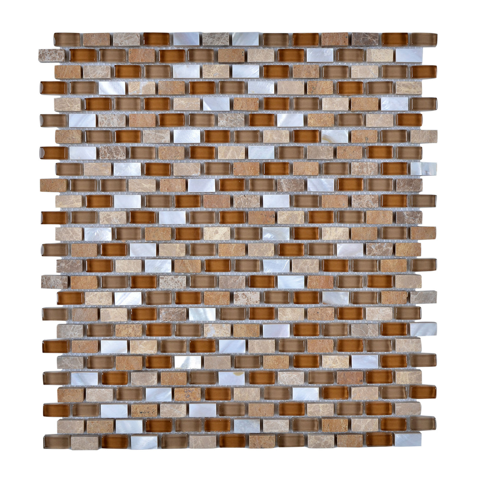 Legion Furniture Engineered Stone Brick Joint Mosaic Tile | Perigold