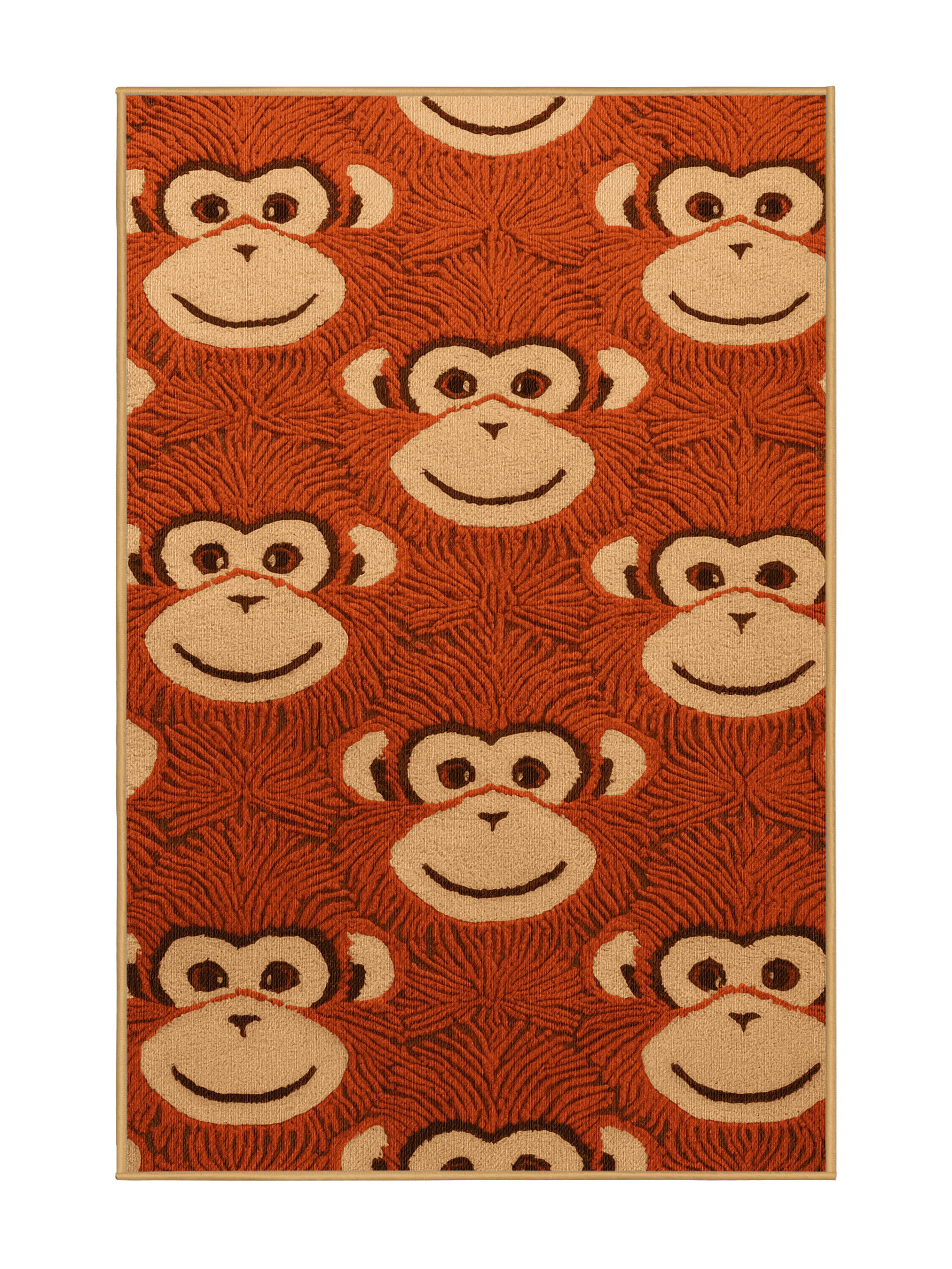 One Allium Way® Washable Monkey Orange Fruits Area Rug | Wayfair