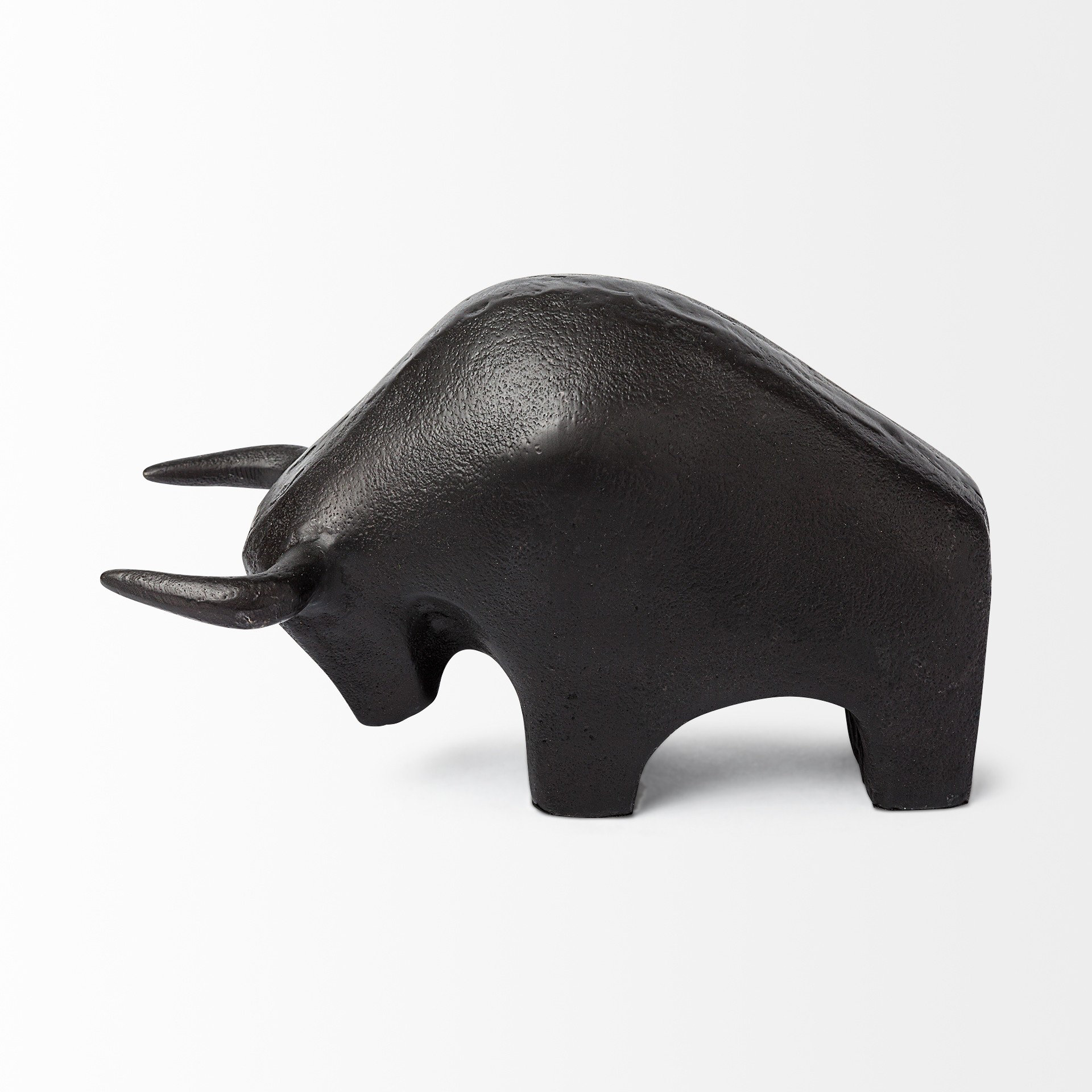 Latitude Run® Black Cast Aluminum Raging Bull Decor Piece | Wayfair
