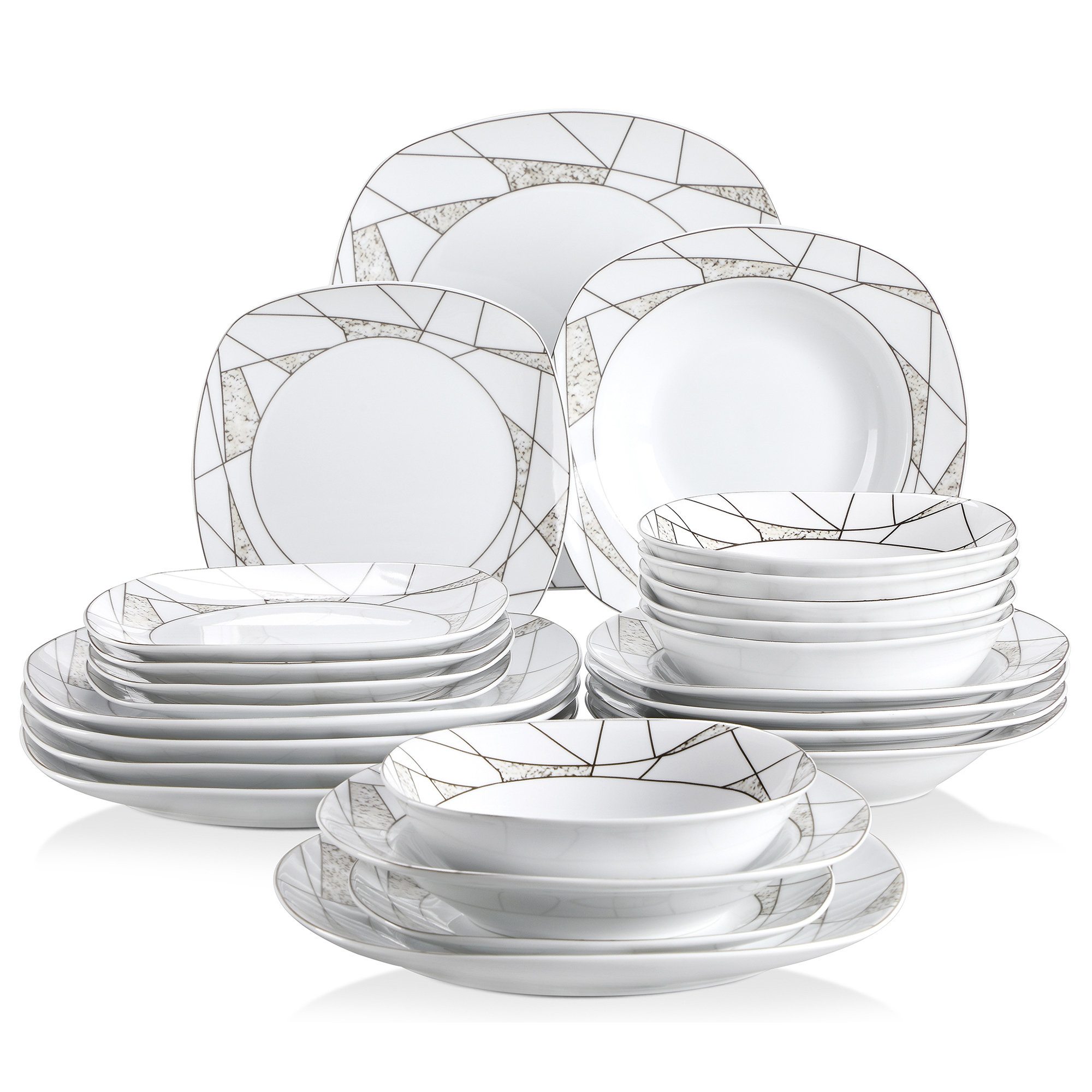George Oliver Chilcott 24 Piece Porcelain China Dinnerware Set ...