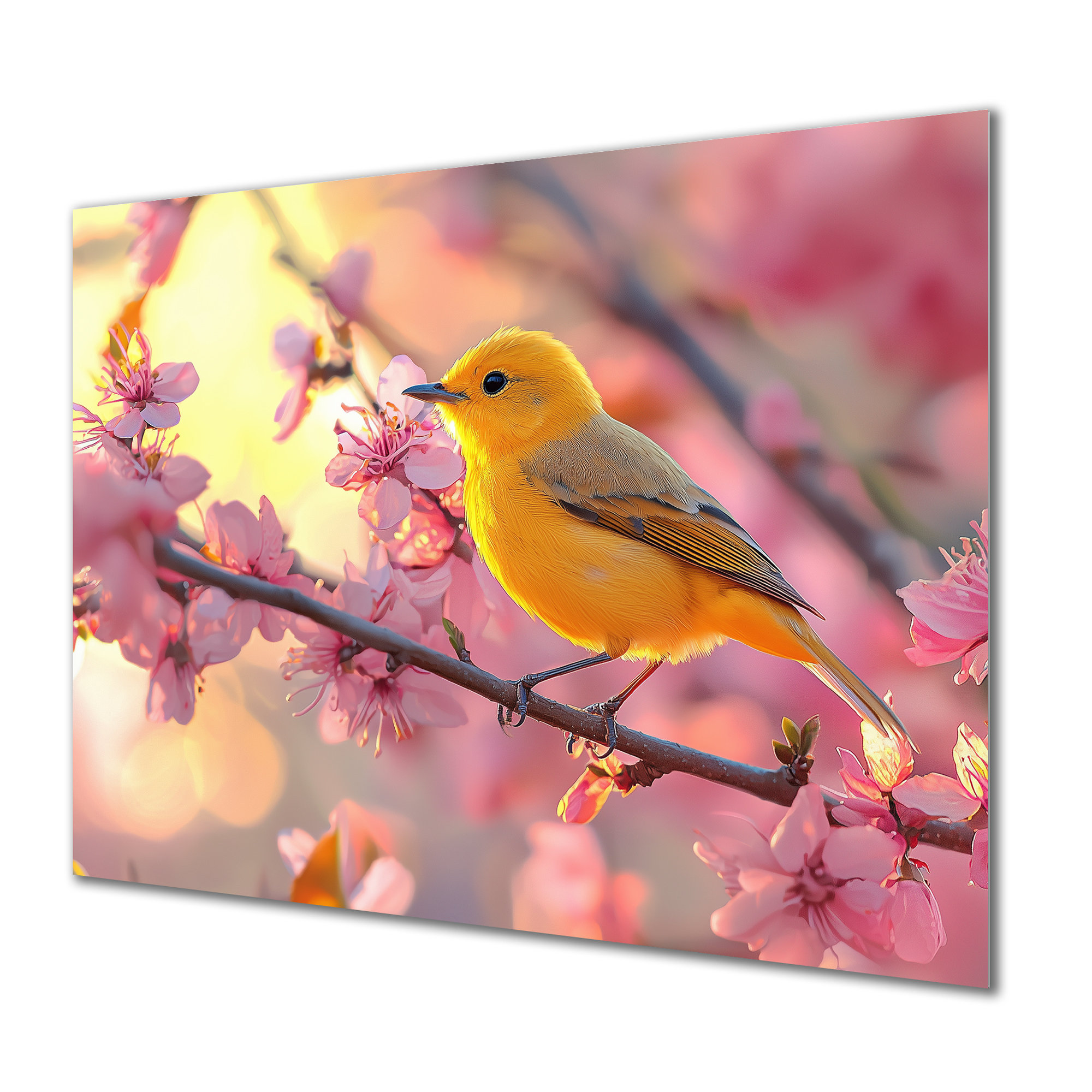 Latitude Run® Songbird In Melody Spring Tree I - Bird Metal Wall Decor ...