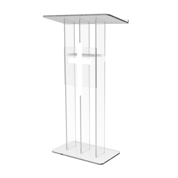 FixtureDisplays Clear Podium Plexiglass Lecturn Transparent Church ...