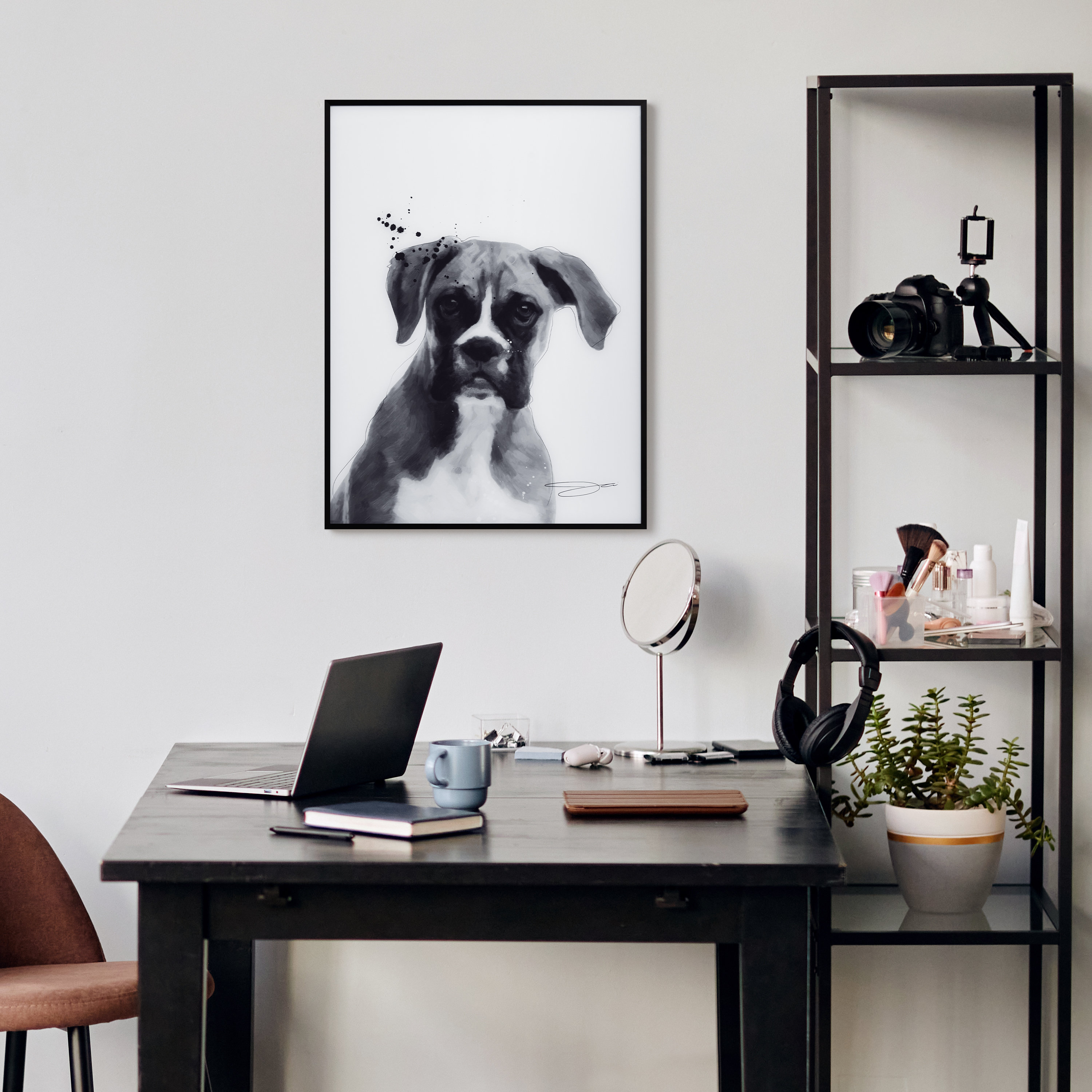 Red Barrel Studio® Boxer - Picture Frame Graphic Art on Glass | Wayfair