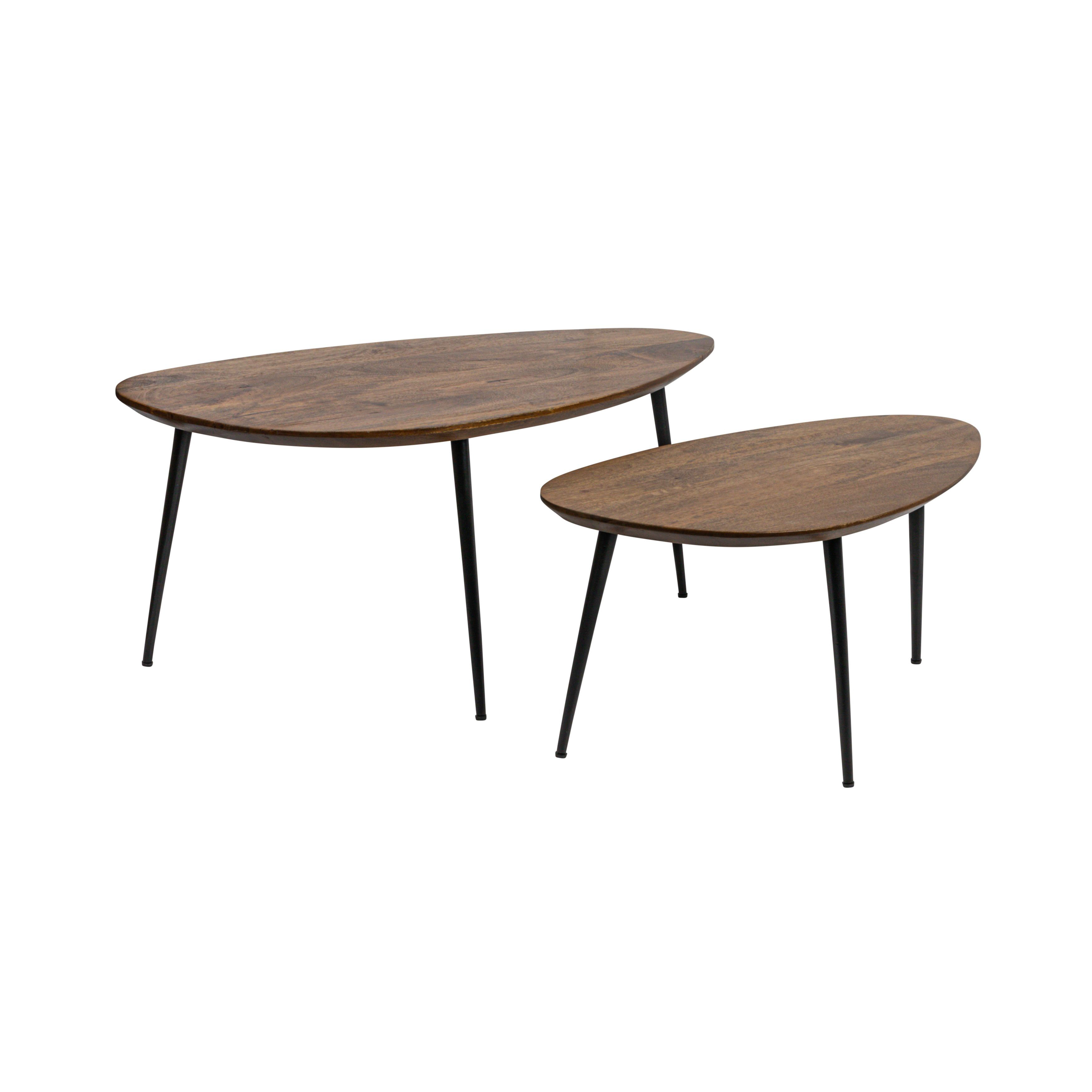 Corrigan Studio® Ensemble de 3 tables gigognes en bois massif Laido ...