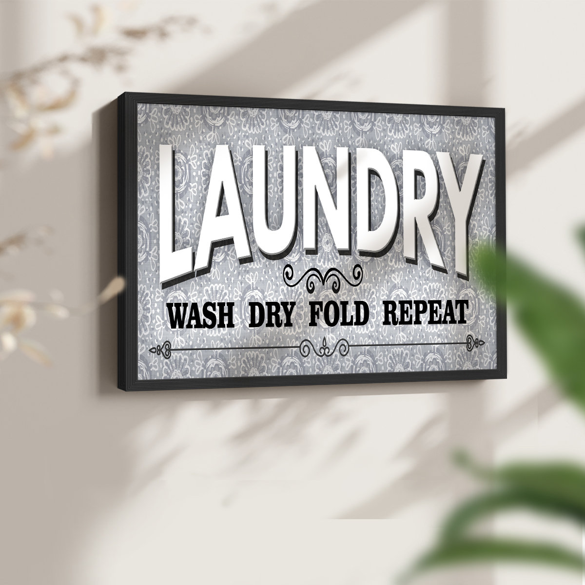Trinx Laundry Sign Wash -Framed Print - Restickable | Wayfair