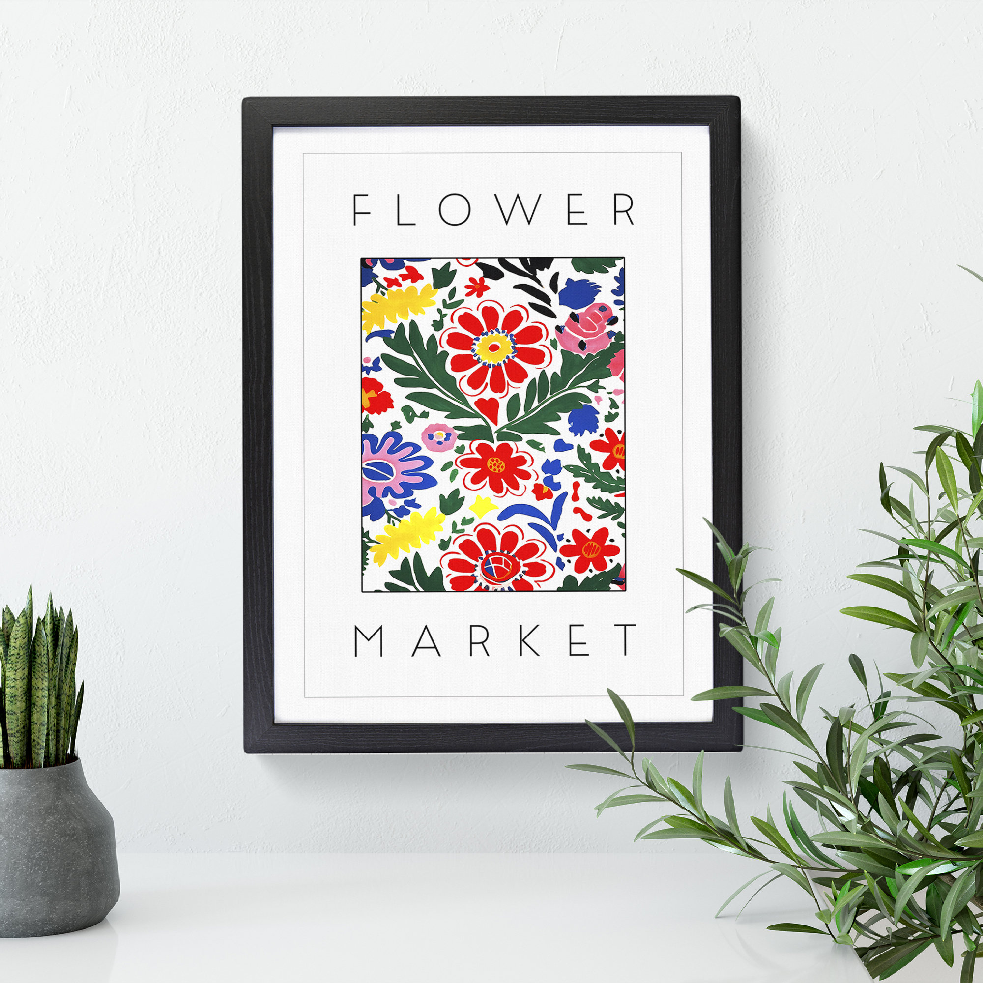 Happy Larry Flower Market Exhibition White No.6 | Wayfair.ie