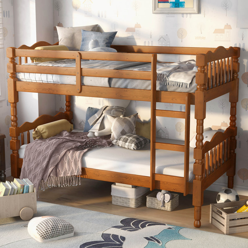 Hokku Designs Baltimore Kids Twin Over Twin Bunk Bed | Wayfair