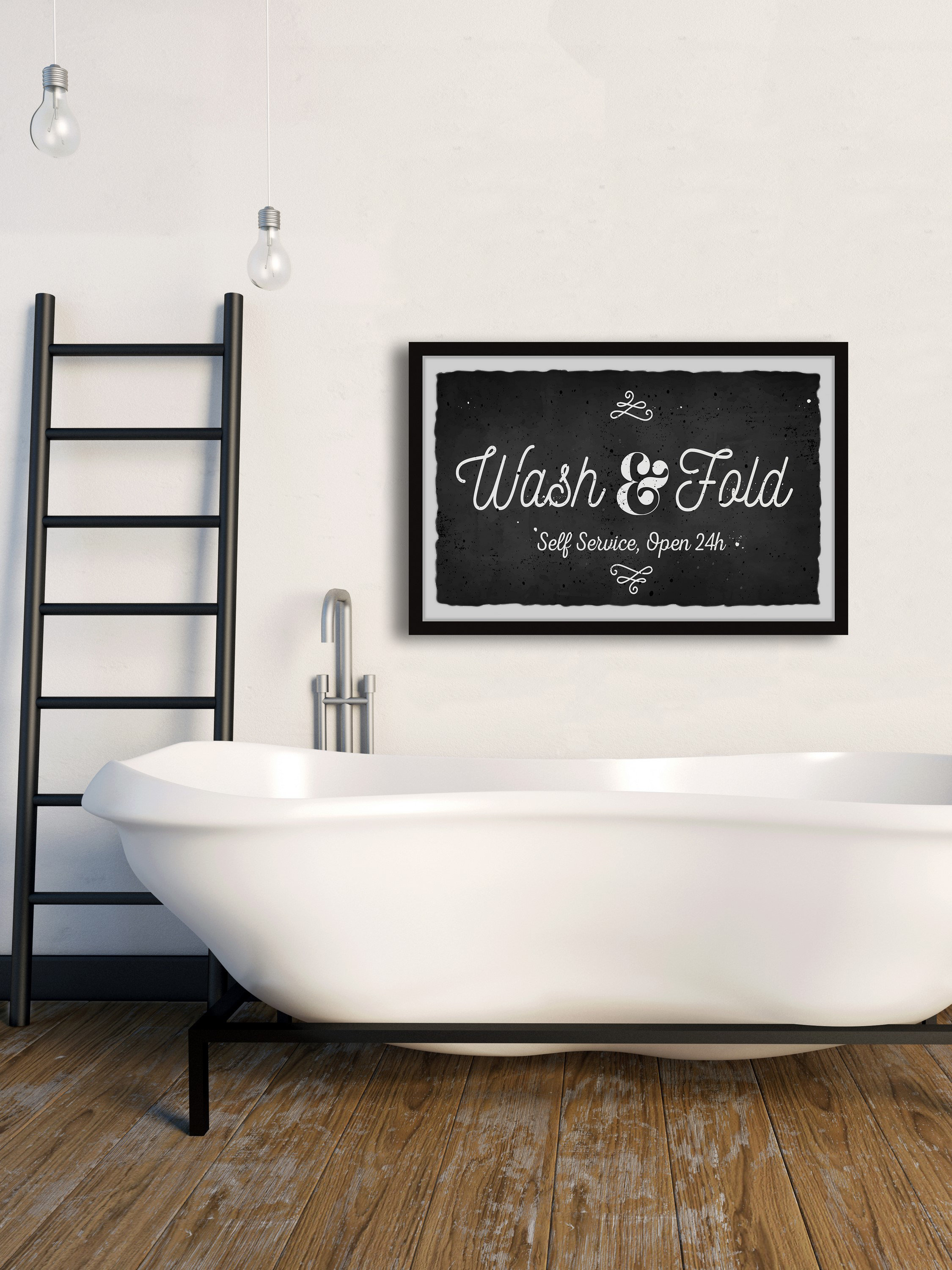 Gracie Oaks Wash and Fold - Picture Frame Textual Art | Wayfair