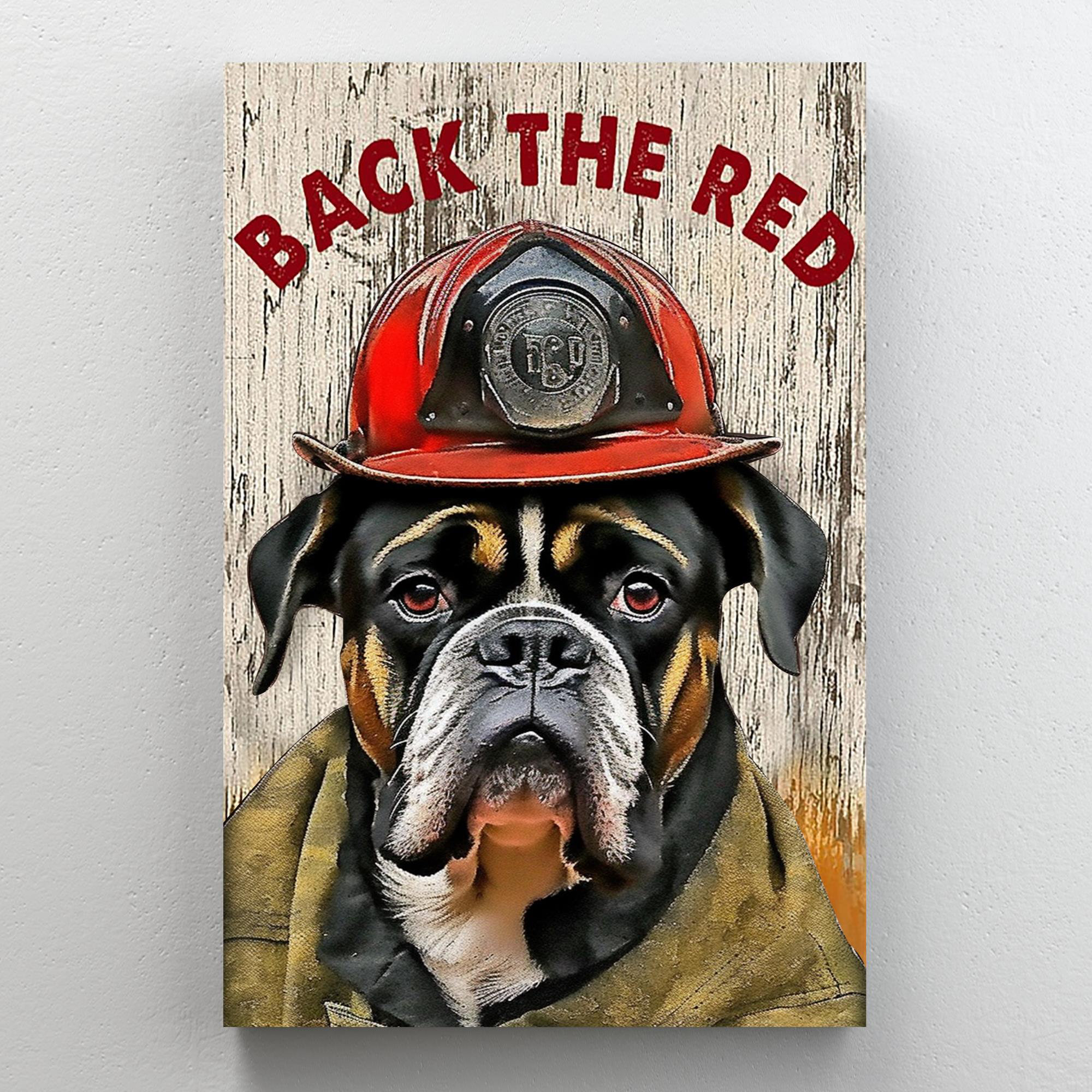 Trinx Firefighter Back The Red 1 - 1 Piece Rectangle Gra Firefighter ...