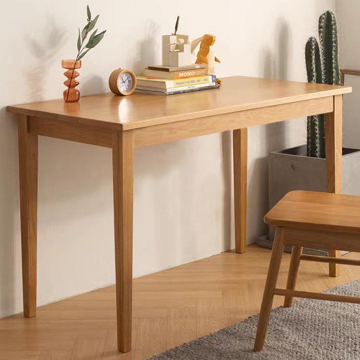 Corrigan Studio® Burlywood Rectangular Solid Wood desk | Wayfair