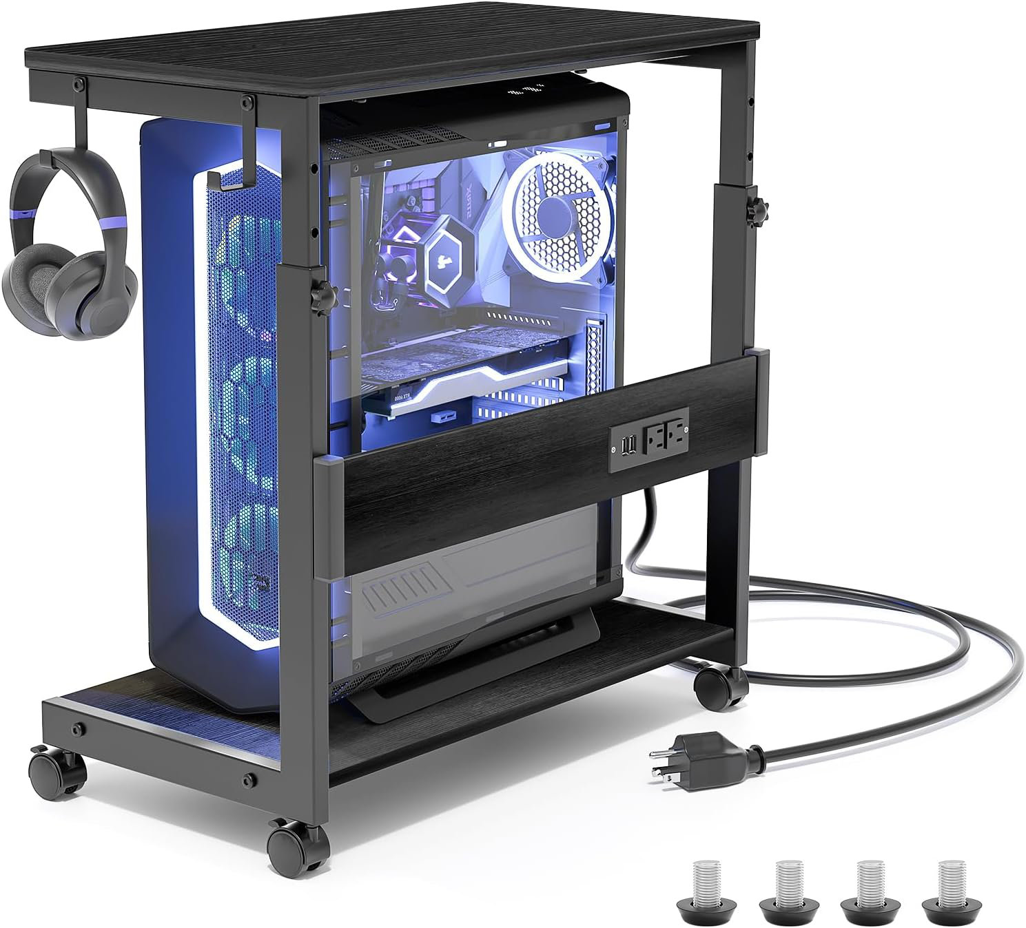 G & R PLUMBING ENTERPRISES, INC. 2-Tier ATX-Case Cart, Under Desk ...