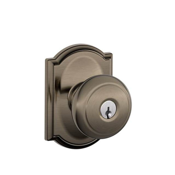 Schlage Andover Knob with Addison Trim Keyed Entry Lock | Wayfair