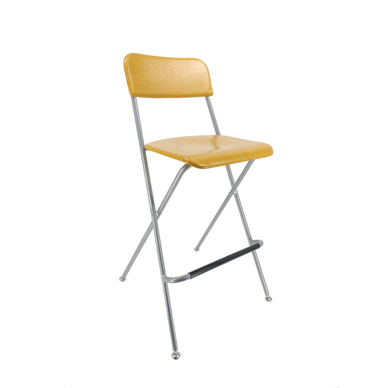 George Oliver Chair, Folding Bistro Bar Stool Wood / Metal | Wayfair