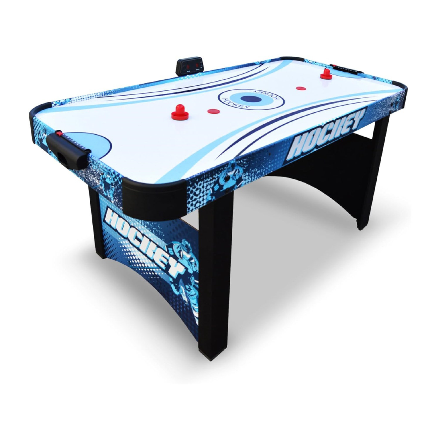 JETEHO Enforcer 5.5 Ft Air Hockey Table For Family Game Room - With LED ...