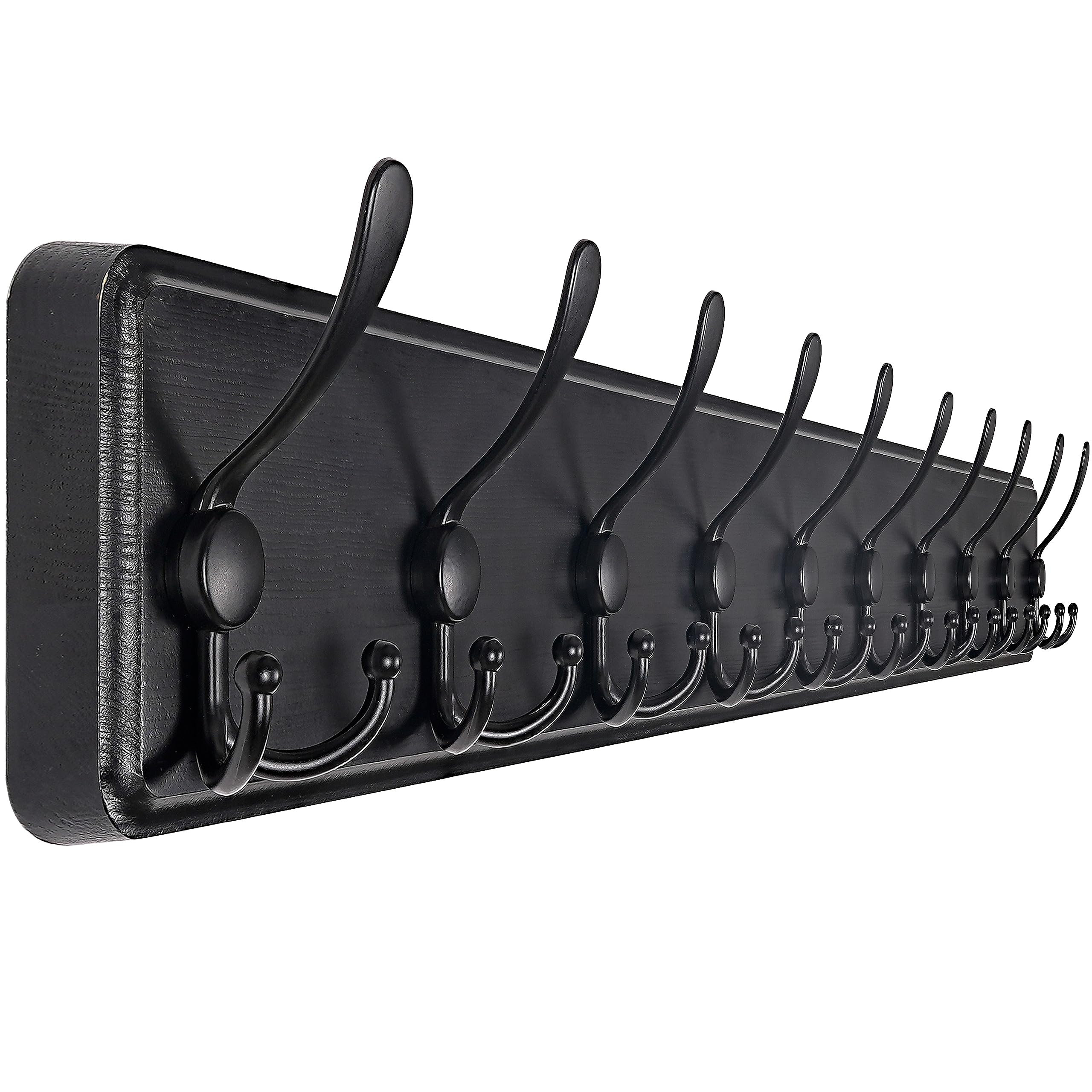 Red Barrel Studio® Rustic Large Wall Mounted Coat Rack-38.6" Long Coat ...