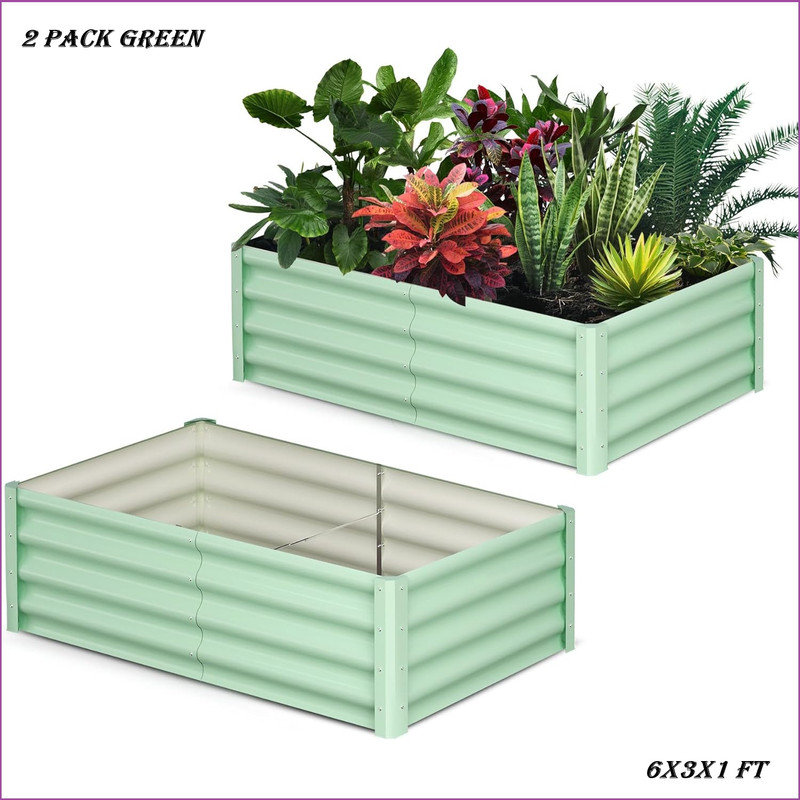 Arlmont & Co. Galvanized Raised Garden Bed - Outdoor Large Planter ...