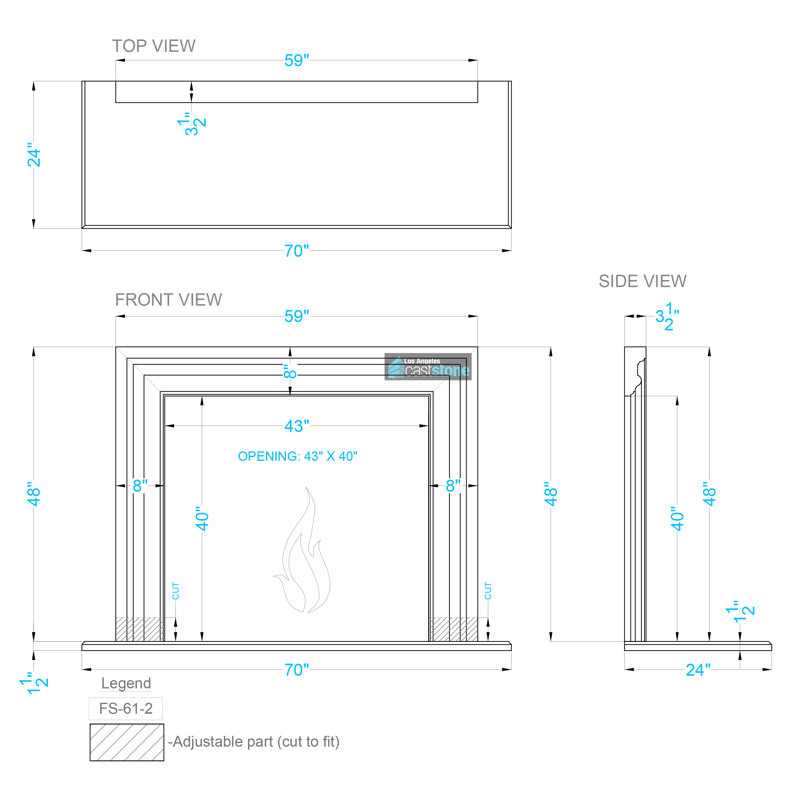 Los Angeles Cast Stone Monterey Fireplace Surround | Wayfair