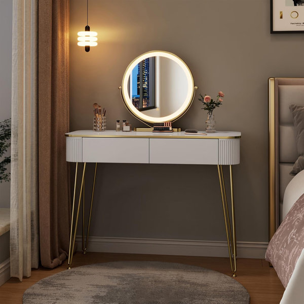 Champagne Gold Dressing Table | Wayfair.co.uk