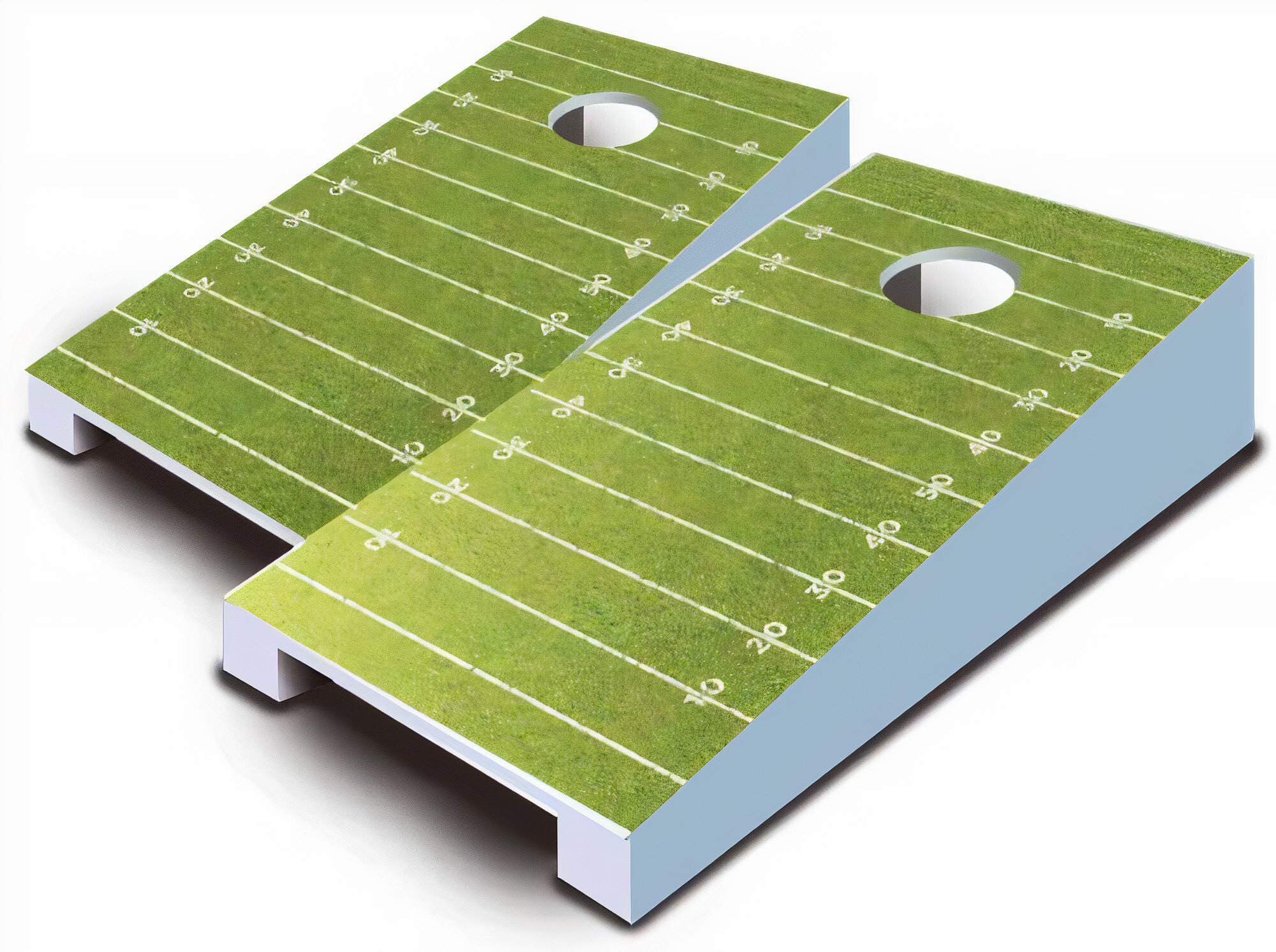 AJJ Cornhole 10 Piece Football Field Tabletop Cornhole Set with Bags ...