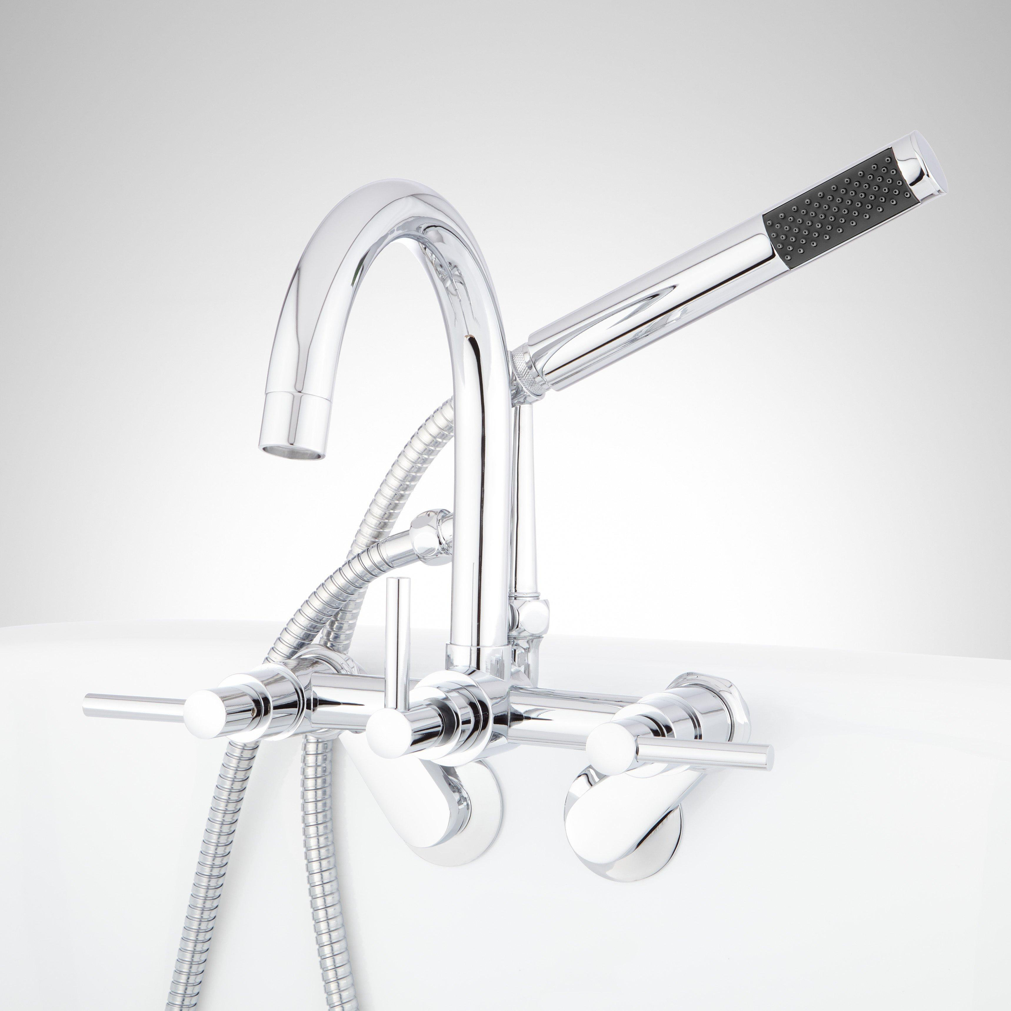 Signature Hardware Sebastian Wall Mounted Variable Center Tub Faucet ...